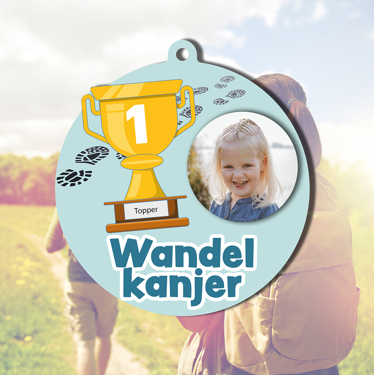 Wandel Kanjer Medaille - Avond4daagse - met eigen foto